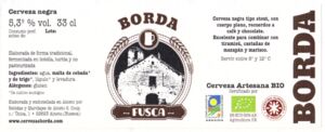 Drink Label: Borda Fusca-Cerveza Bio (Cerveza artesana Borda, SpainCol ...
