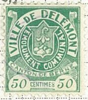 Stamp: Delemont (Switzerland: Revenue Stamps(Revenue - Delemont) Col:CH ...