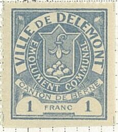 Stamp: Delemont (Switzerland: Revenue Stamps(Revenue - Delemont) Col:CH ...