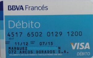 Bank Card: Debito (Banco Francés (BBVA), Argentina) Col:AR-VI-0154