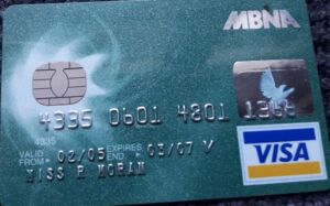 Bank Card: Visa (MBNA Europe Bank, Ireland) Col:IE-VI-0028