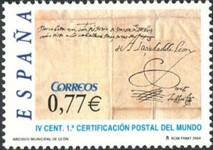 Stamp: Stamp Day 2004: 400th Anniversary of First Registered Letter ...
