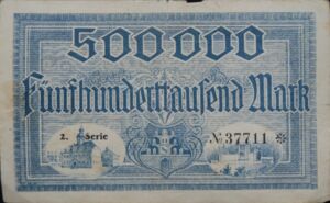 Banknote: 500,000 Mark (German Notgeld(Meerane) Kel:3494c.1.1