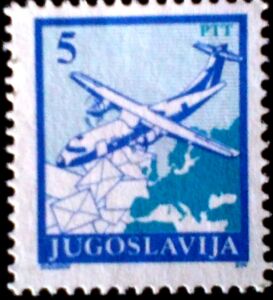 Stamp: Aeritalia ATR-42 (Yugoslavia(Postal Services) Mi:YU 2399A,Sn:YU ...