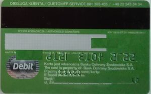 Bank Card: Mastercard (Bank Ochrony Środowiska, PolandCol:PL-MC-0302.02