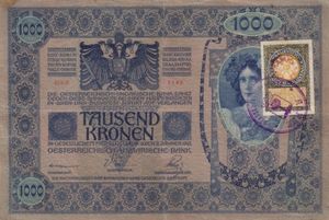 Banknote: 1,000 Krone (Yugoslavia(1919 Second Provisional Issues) Wor:P ...