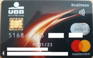 Bank Card: UBB Mastercard Business Debit - 12/17 (United Bulgarian Bank ...