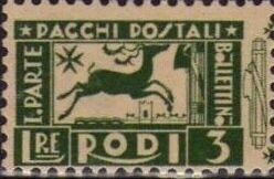 Stamp: Rhodes (Aegean Islands(Parcel post) Mi:IT-EG PP9 left 📮