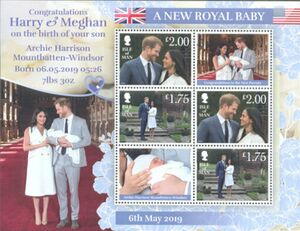 Stamp: Birth of Prince Archie of Sussex (Isle of ManMi:IM BL120,Yt:IM ...