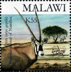 Stamp: Oryx (Oryx gazella) (Malawi(SAPOA, 2nd Joint Stamp Issue ...