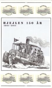 Stamp: 150 Years Paddle-wheel Steamer “Hjejlen” (Denmark(150th ...