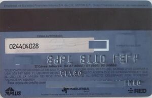 Cartões de bancos: Inbursa (Banco Inbursa, MéxicoCol:MX-VI-0072.03