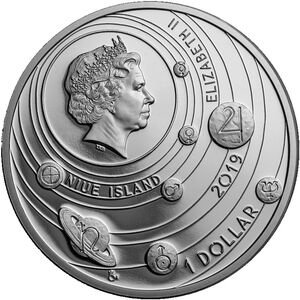Coin: 1 Dollar (Solar System - Sun) (Niue) (Numismatic Product - Solar ...