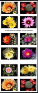 Stamp: Cactus Flowers, booklet pane of 20 stamps (United States of ...