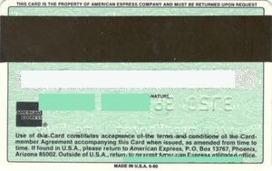 Bank Card: American Express classic US372036-6-80 (American Express ...