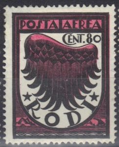 Stamp: Rodi - Symbolical of Flight (Aegean Islands(Air Post) Mi:IT-EG ...