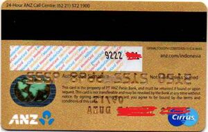 Bank Card: ANZ Gold (PT ANZ Panin Bank, IndonesiaCol:ID-MC-0063