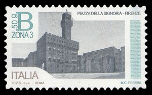 Stamp: Piazza della Signoria, Firenze (Italy) (Squares in Italy) Mi:IT ...