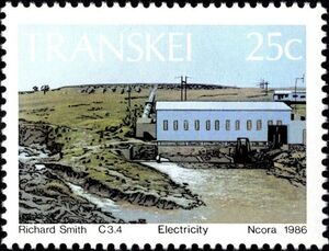 Stamp: Ncora, Qumanco river (Transkei) (Hydro-electric Power Stations ...