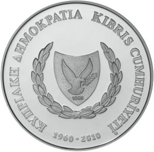 Coin: 5 Euro (50th Anniversary of the Republic of Cyprus) (Cyprus ...