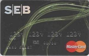 Bank Card: Black-1 (SEB Pank, EstoniaCol:EE-MC-0062