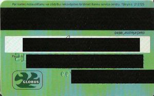 Bank Card: Globus (LATVIJAS KrajBANKA, LatviaCol:LV-GM-0001 💳