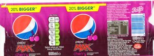 Drink Label: Pepsi Max cherry (Britvic Soft Drinks Ltd, United Kingdom ...