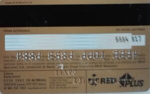 Tarjeta de Banco: Debito Oro (Bancomer, MéxicoCol:MX-VI-0120