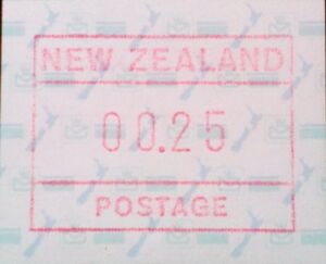 Stamp: Map of New Zealand (New Zealand(ATM Labels) Mi:NZ ATM2,Yt:NZ D1