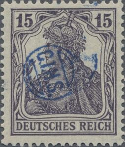 Stamp: C.I.H.S. Handstamp on "Germania" (Upper Silesia(Edition of the ...