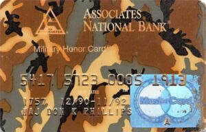 Bank Card: Military Honor Card (Associates National Bank, United States ...