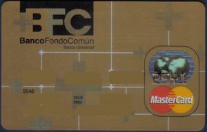 Bank Card: BFC - Banco Fondo Común (Banco Fondo Común, Venezuela) Col ...