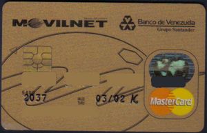 Bank Card: Banco de Venezuela - Grupo Santander - MOVILNET (Banco De ...
