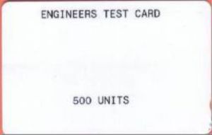 Phonecard: 1TMXC Engineers Test card 500 u white (Test, Proof, Sample ...