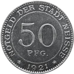 Coin: 50 Pfennig (Germany, Empire(Neisse Notgeld) Wal:f360.3d