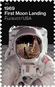 Stamp: Buzz Aldrin poses on the Moon (United States of America(50th ...