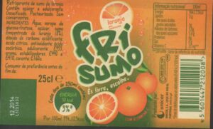 Drink Label: FriSumo (Unicer,S.A., PortugalCol:PT-SODA-000016