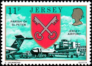 Stamp: Jersey Airport - Parish of St. Peter (Jersey(Definitive Series ...