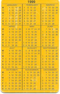 Phonecard: Calendar 1999 - Yellow with Overprint (Sudatel, Sudan ...