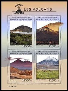 Stamp: Volcanoes (Guinea(Volcanoes (2019)) Mi:GN 13636-13639KB