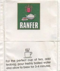 Tea Bag: Lemon Tea (Ranfer, Sri Lanka) Col:TB-LK-0442