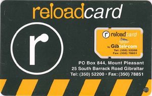 Telefonkort: Reloadcard (Mobile Gibraltar, Gibraltar(Gibtel - GSM / SIM ...