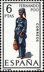 Stamp: Fernando Poo (Spain(Provincial Costumes (1968)) Mi:ES 1758,Sn:ES ...