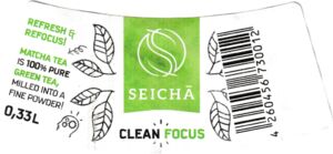 Drink Label: Sparkling Matcha Limette (Seicha GmbH, Germany, Federal ...
