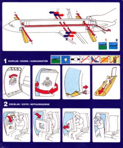Safety Card: Boeing 727 (İstanbul Airlines, TurkeyCol:IST-TR-0001