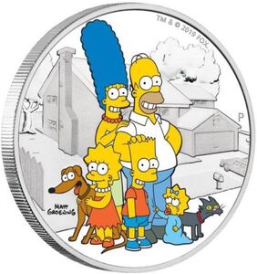 Coin: 2 Dollars (The Simpson Family) (Tuvalu(2019~Today - The Simpsons ...