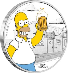 Coin: 1 Dollar (Homer Simpson) (Tuvalu(2019~Today - The Simpsons)