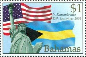 Stamp: In Remembrance 11th September 2001 (BahamasMi:BS 1110,Sn:BS 1039 ...