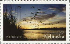 Stamp: Nebraska Statehood 150th Anniversary (United States of America ...