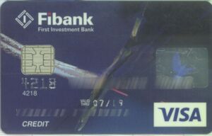 Bank Card: FiBank Visa Credit Dark Blue - 04/16/007 (First Investment Bank, BulgariaCol:BG-VI ...